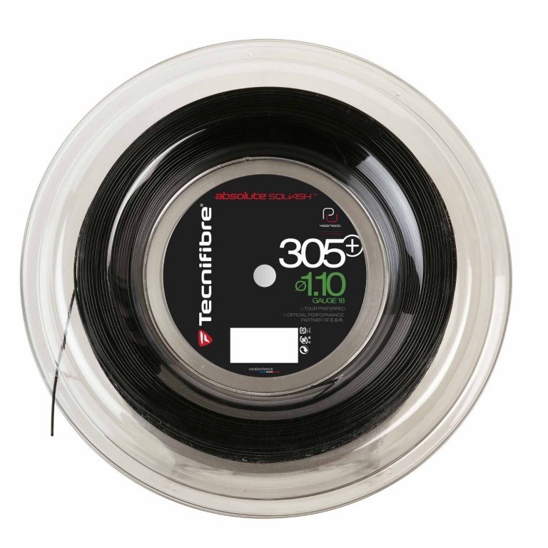 Tecnifibre 305+ Black Squash Strings - Squash Source