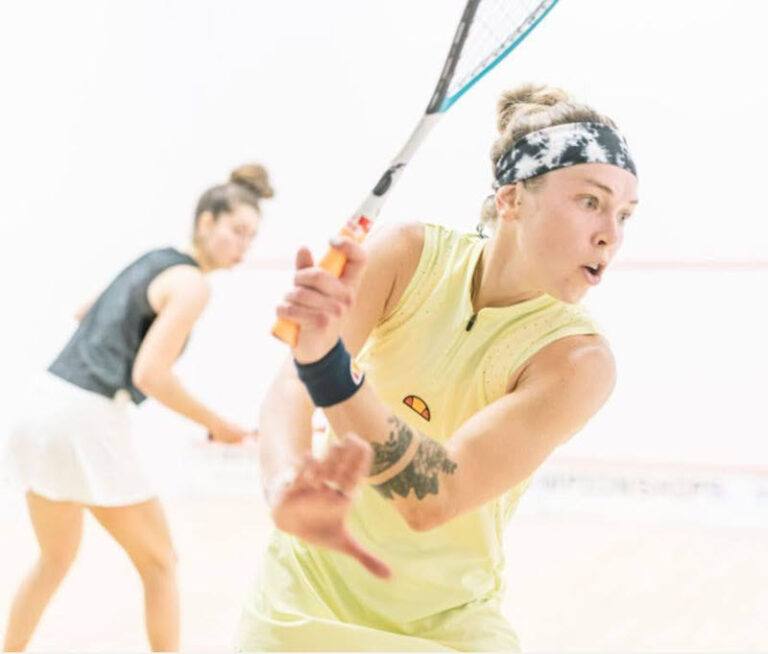 Lisa Aitken Using Airshaft 125 NS - Squash Source