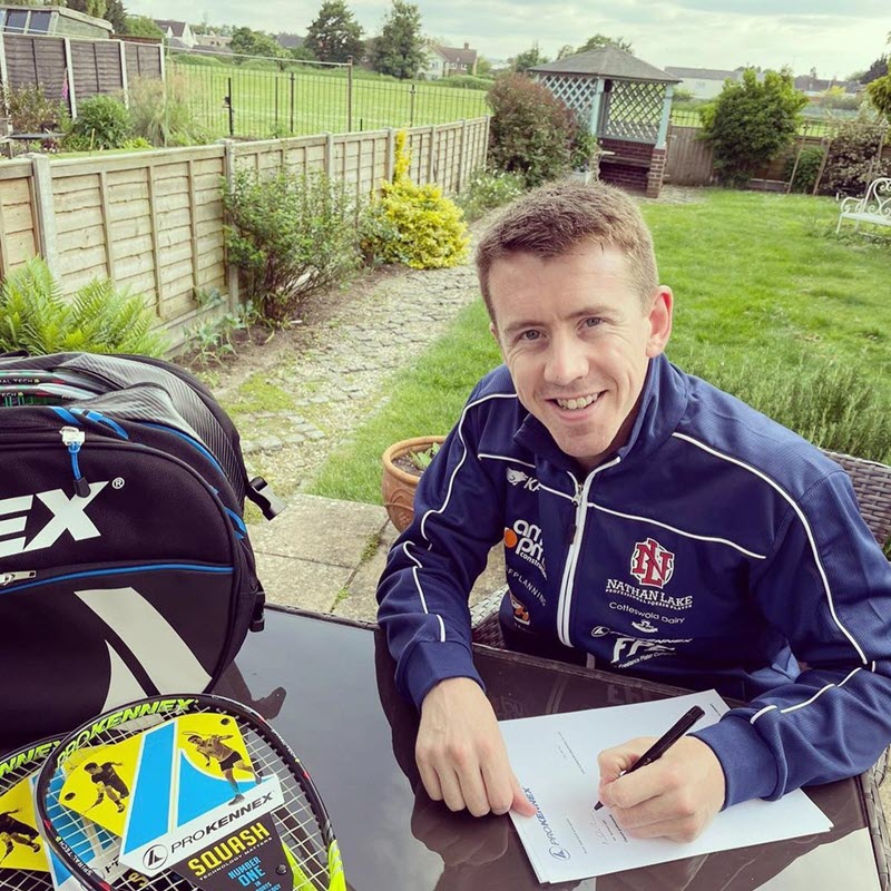 Nathan Lake Re-Signs with Pro Kennex - Squash Source